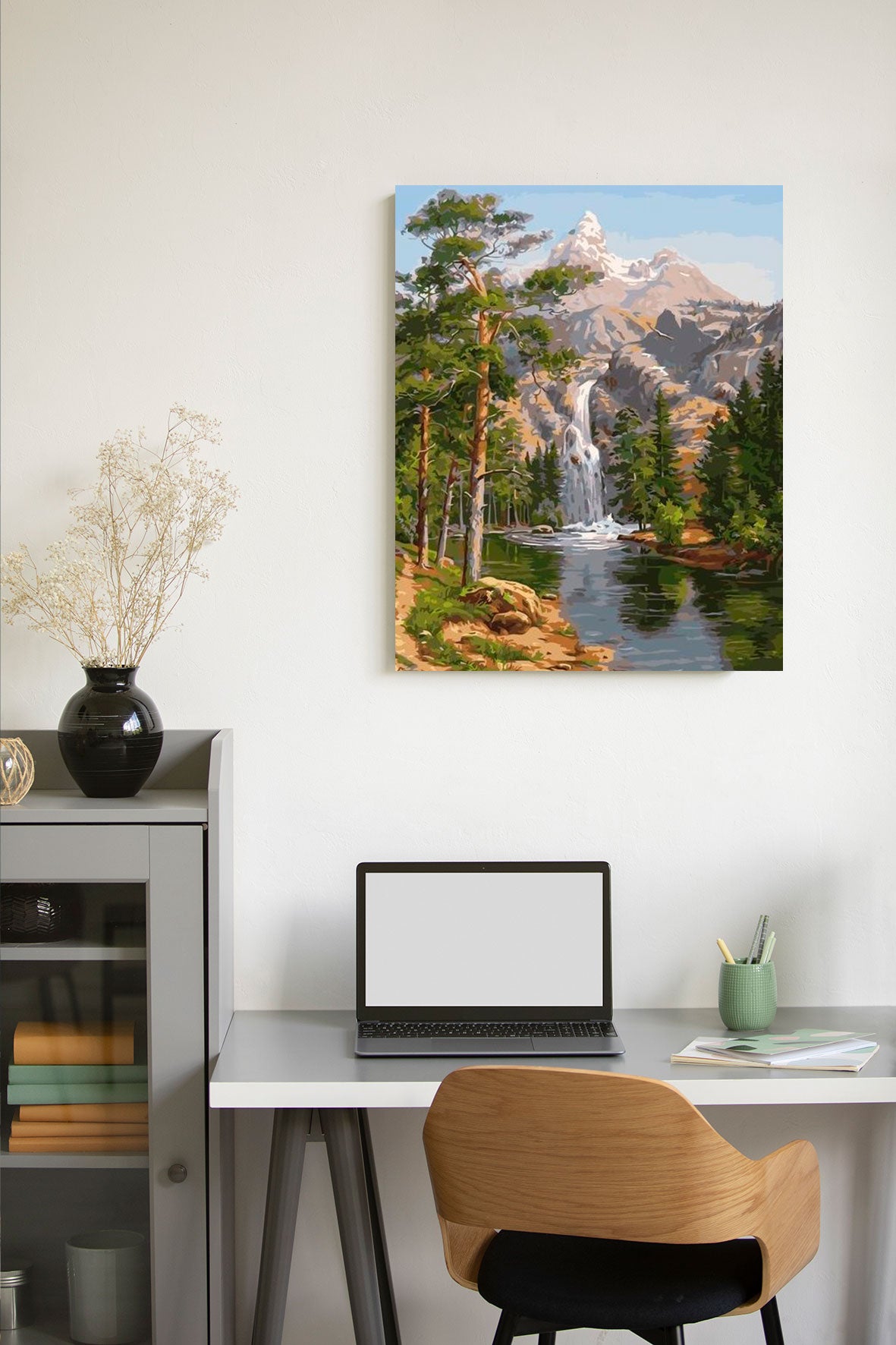 Paint By Numbers - Mountain Landscape - Framed - 40x50cm