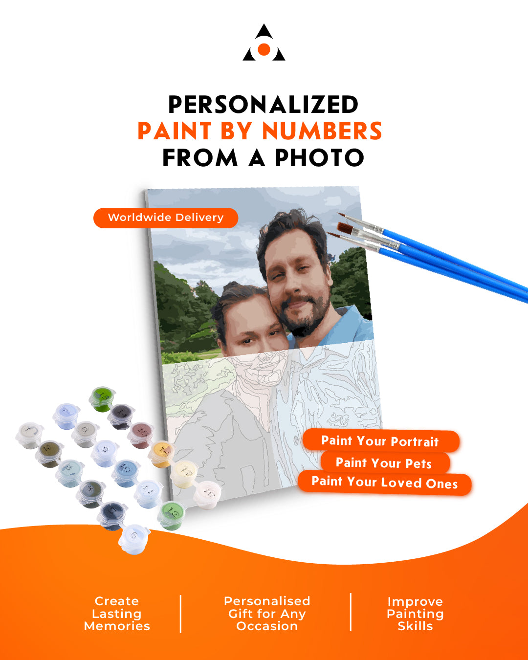 Custom Paint By Numbers From A Photo (40x50cm)